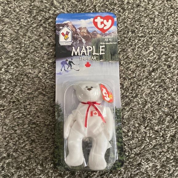 McDonald's | Toys | Rare Mcdonalds Maple The Bear Beanie Boo Bear Brand ...